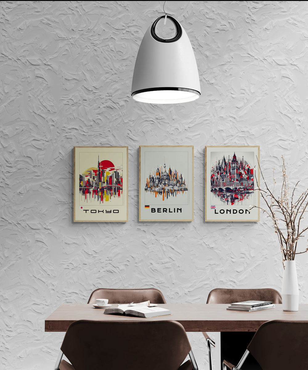 TOKYO abstract digital artwork poster. – FOURNSEVEN