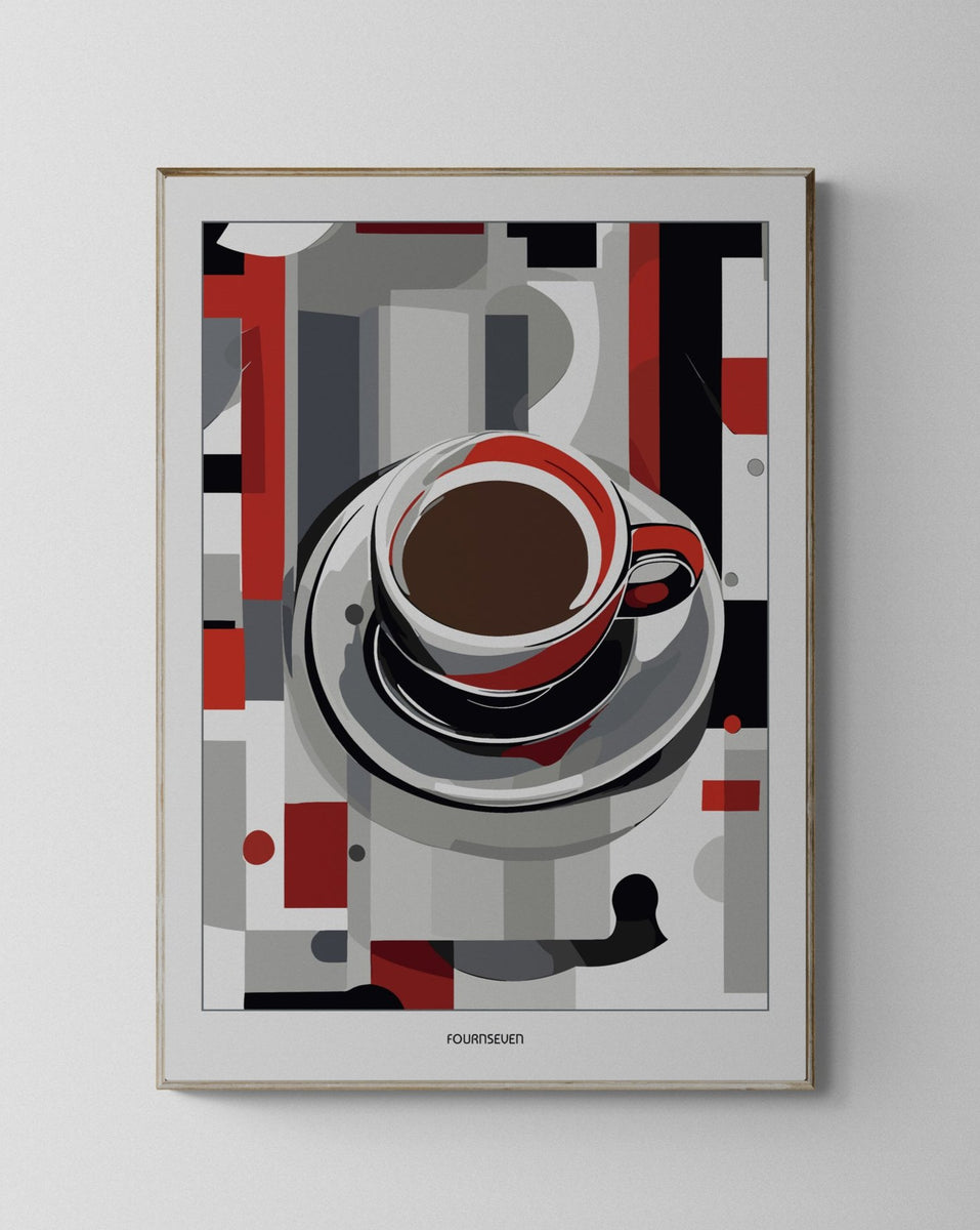 CAFFEINE abstract graphic poster – FOURNSEVEN