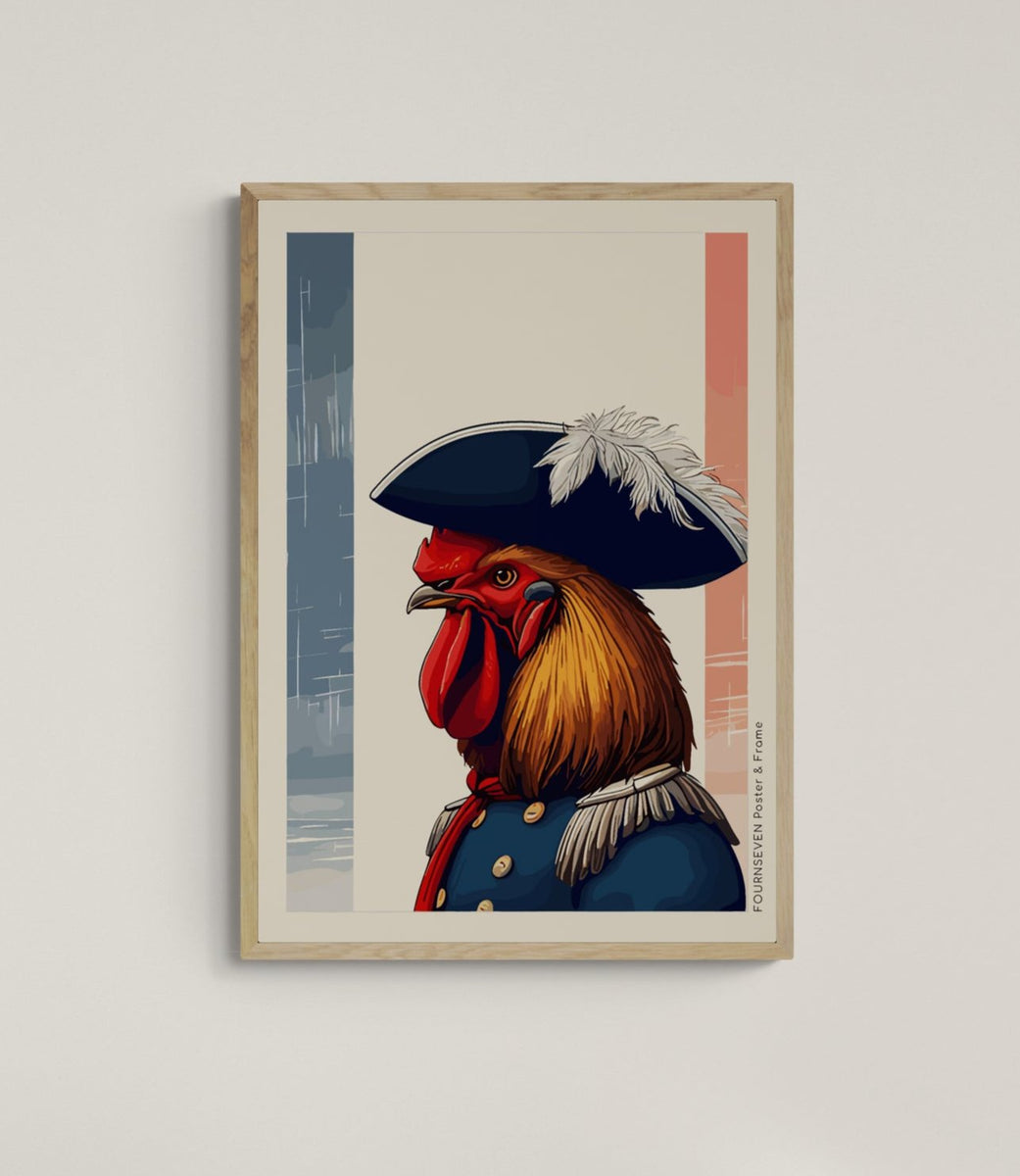 French Gallic Rooster portrait poster. – FOURNSEVEN