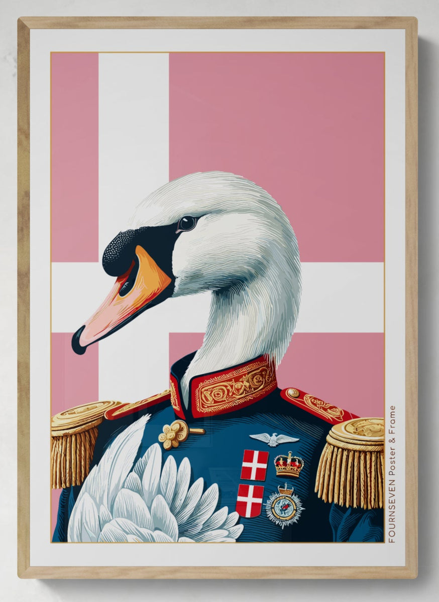 Danish Mute Swan portrait poster. – FOURNSEVEN