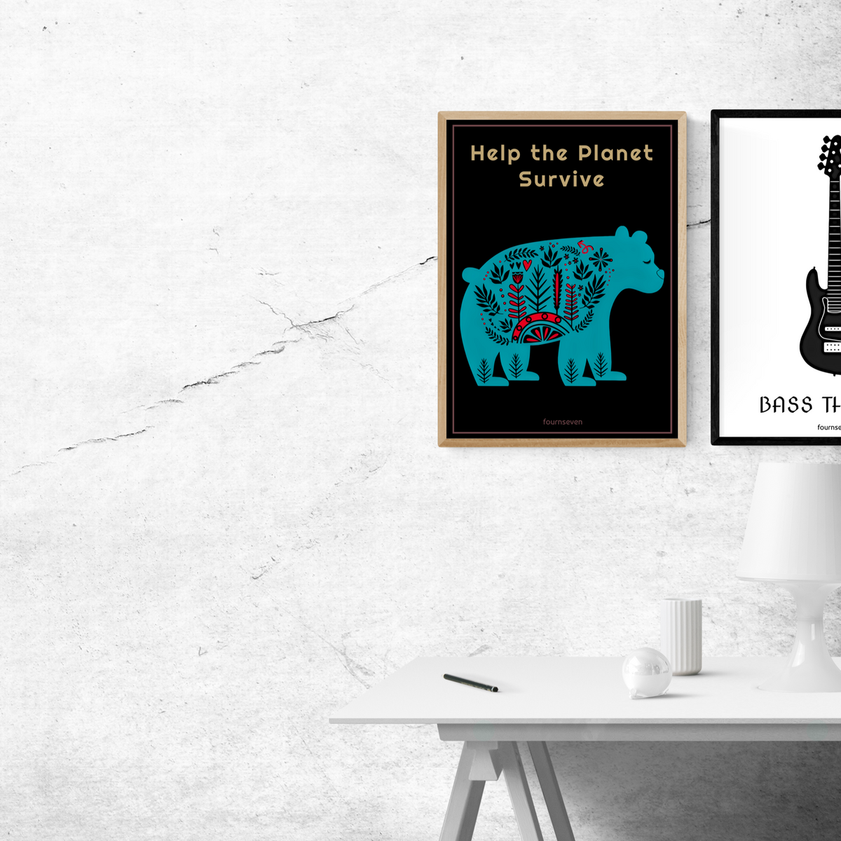 HELP THE PLANET SURVIVE. Call to action poster. – FOURNSEVEN
