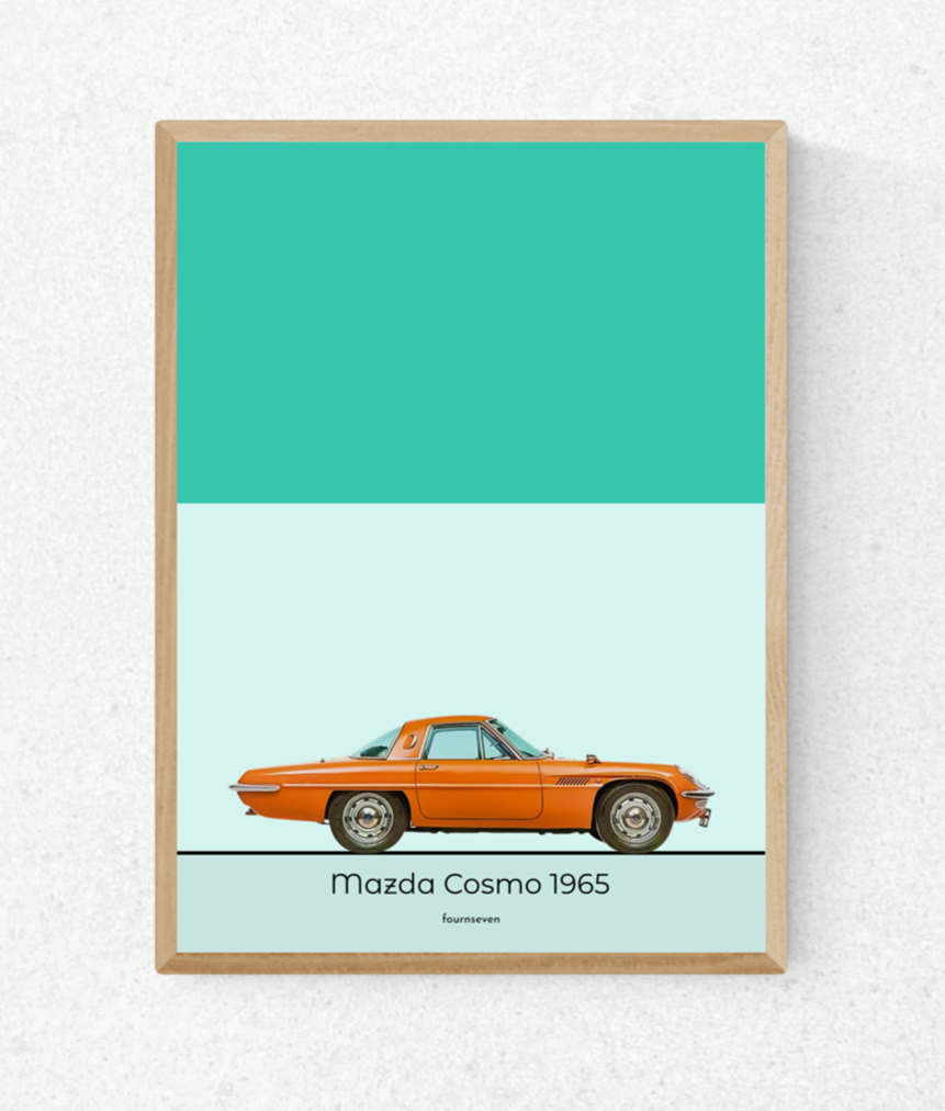 MAZDA COSMO 1965. Classic Mazda poster. – FOURNSEVEN